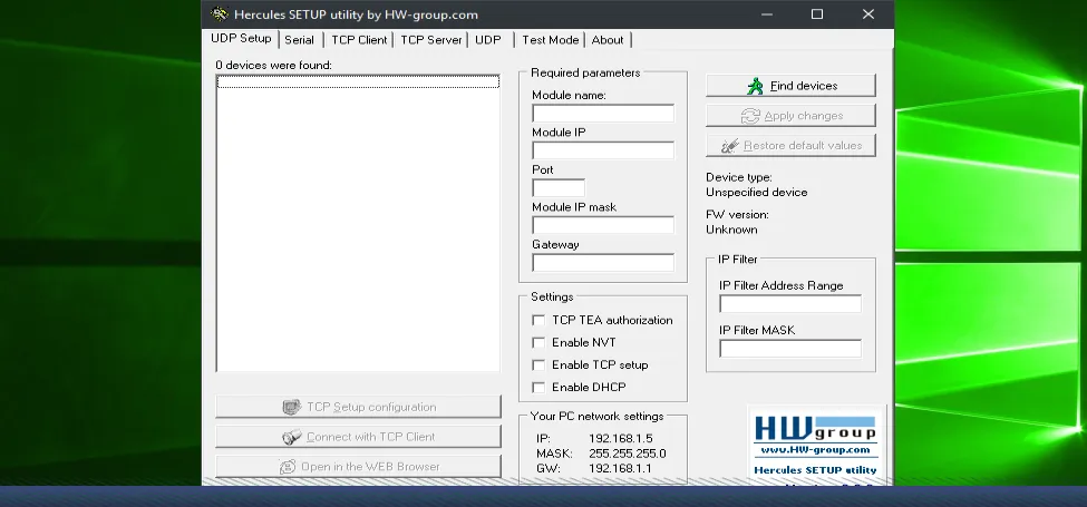 توزین نگار. نرم افزار هرکولس یا Hercules SETUP utility